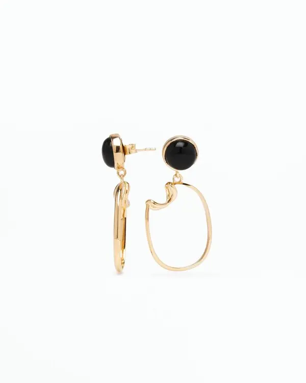 SOPHIE BLAKE Rumor Onyx Earrings - Gold