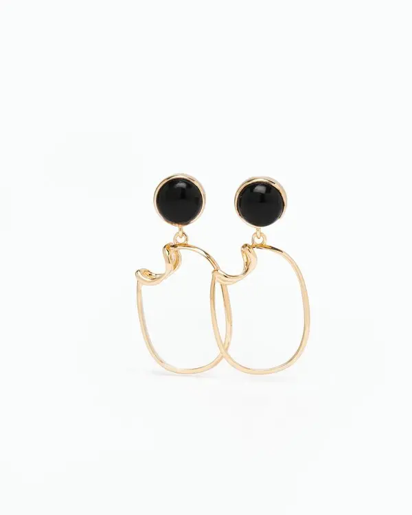 SOPHIE BLAKE Rumor Onyx Earrings - Gold