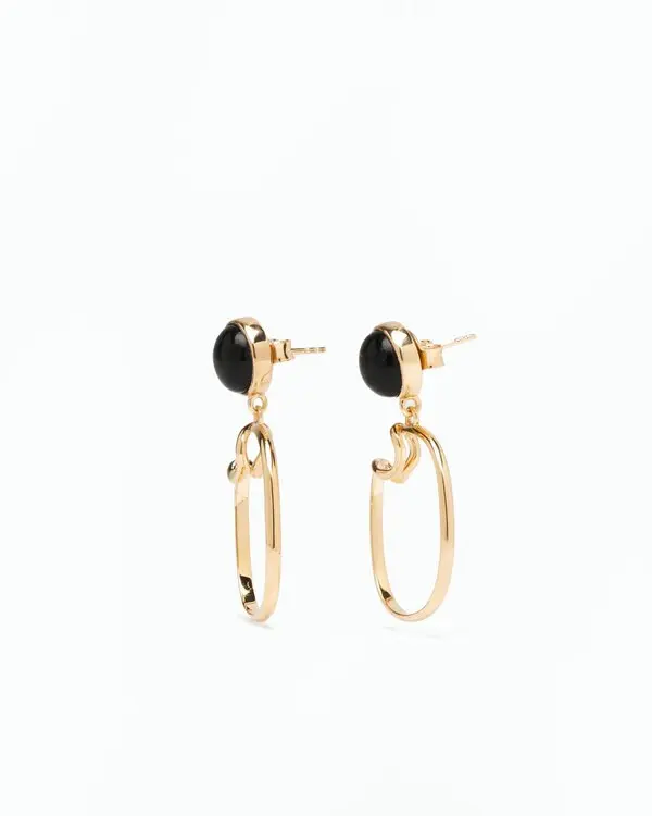 SOPHIE BLAKE Rumor Onyx Earrings - Gold