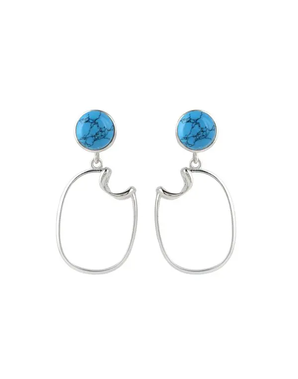 SOPHIE BLAKE Rumor Turquoise Earrings - Silver