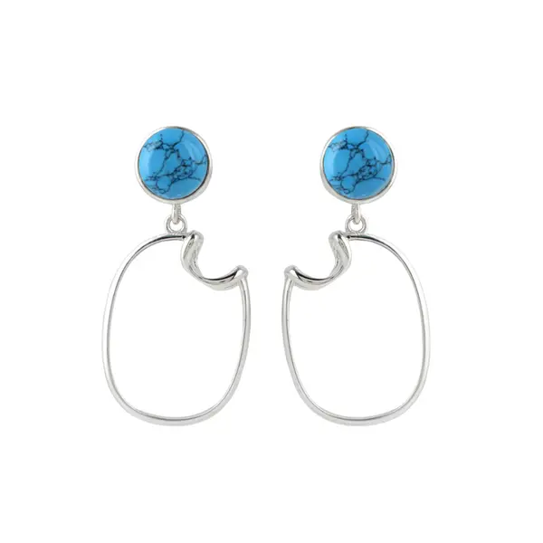 SOPHIE BLAKE Rumor Turquoise Earrings - Silver