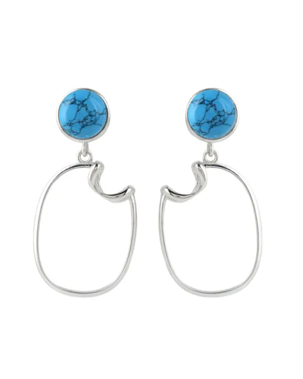 SOPHIE BLAKE Rumor Turquoise Earrings - Silver