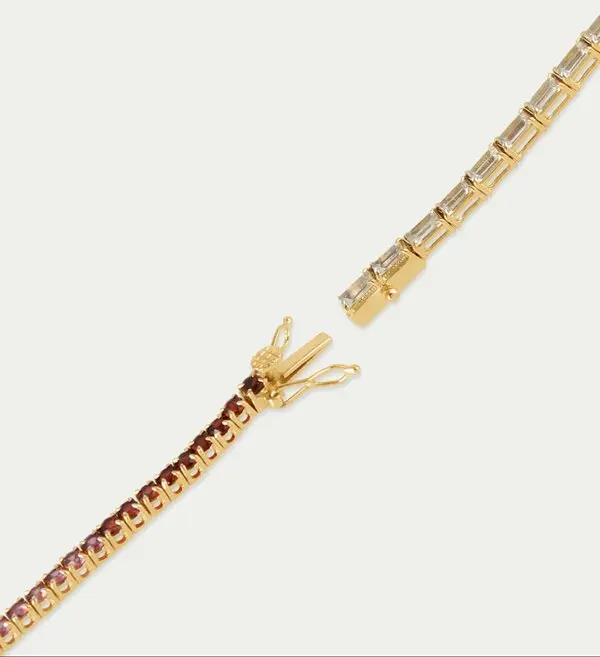 SOPHIE BLAKE Jessica Tennis Bracelet Tourmaline Ombre - Gold