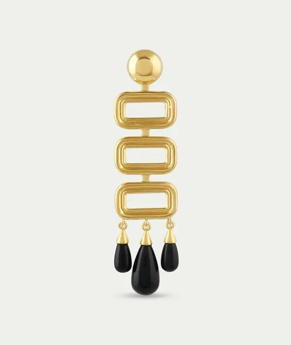 SOPHIE BLAKE Marcela Brooch Deco Onyx Brooch/pendant - Gold