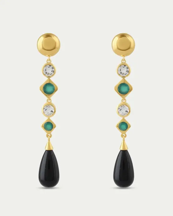 SOPHIE BLAKE Carmen Deco Drop Earrings - Gold