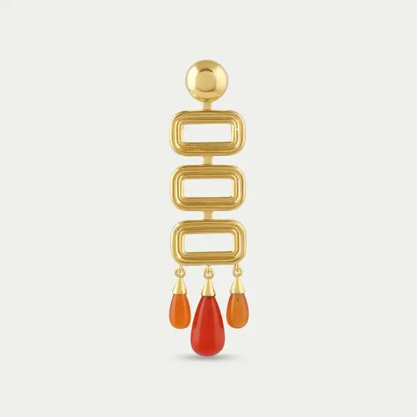 SOPHIE BLAKE Marcela Brooch Deco Onyx Pendant - Red