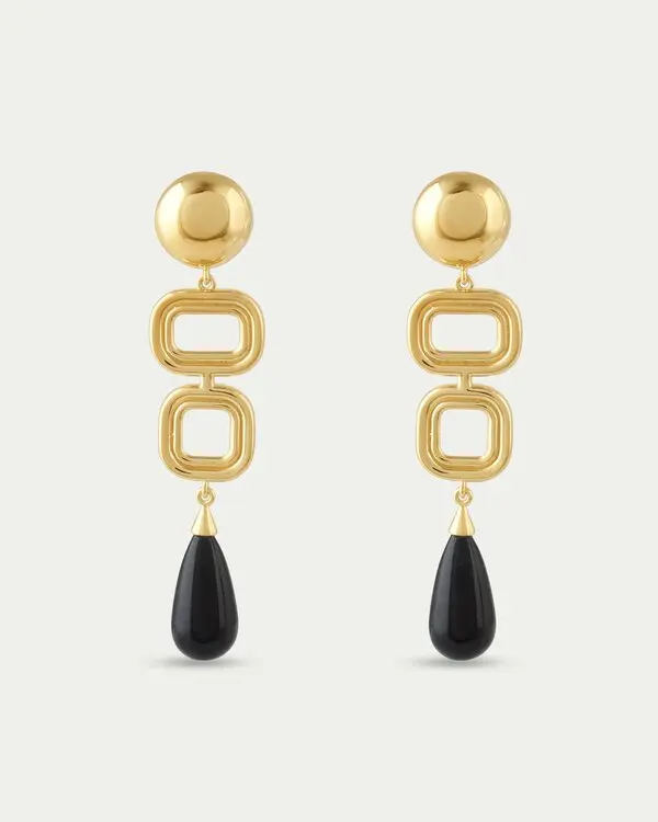 SOPHIE BLAKE Marcela Earrings Deco Black Onyx