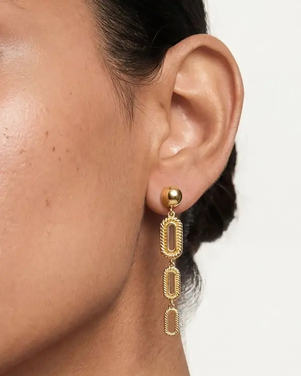 SOPHIE BLAKE Josephine Graduated Drop Earrings - Gold