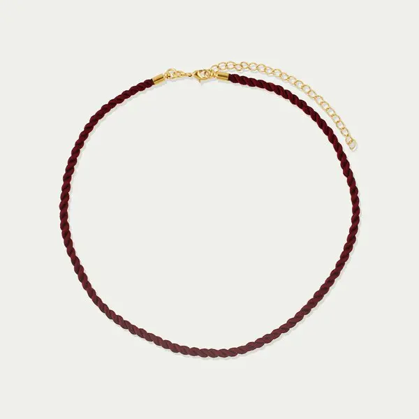 SOPHIE BLAKE Silk Chord Necklace - Burgundy