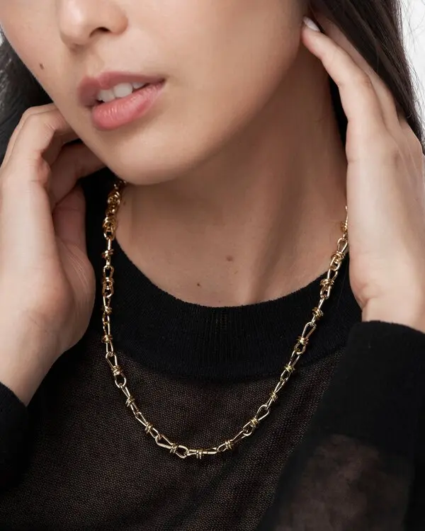 SOPHIE BLAKE Tyla Love Knot Chain Necklace - Gold