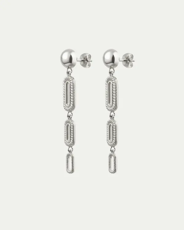 SOPHIE BLAKE Josephine Graduated Drop Earrings - Silver