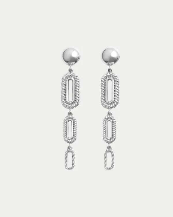 SOPHIE BLAKE Josephine Graduated Drop Earrings - Silver