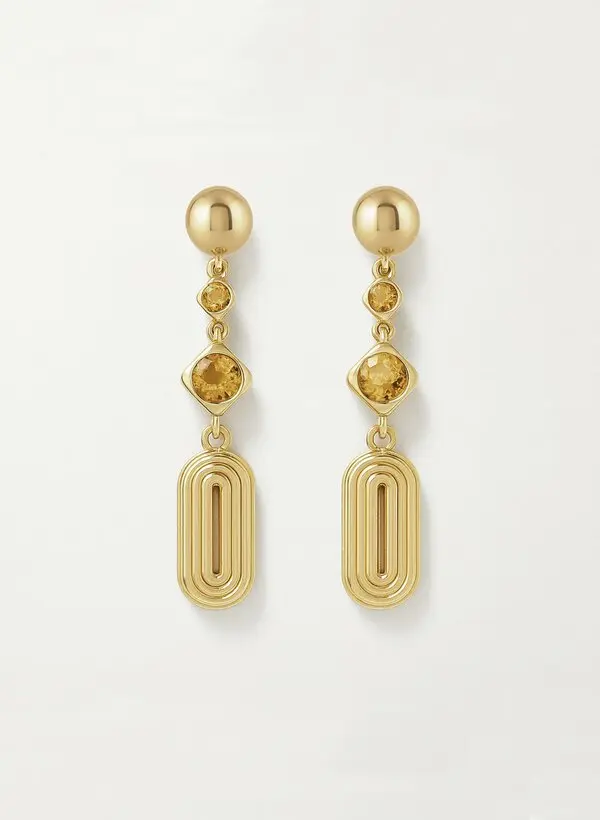 SOPHIE BLAKE Louis Deco Drop Earrings - Gold