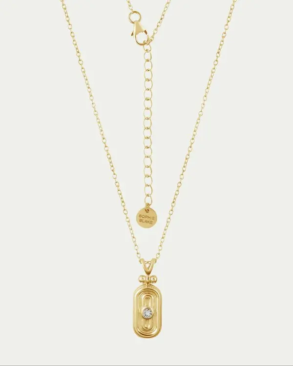 SOPHIE BLAKE Louis Pendant With White Topaz - Gold