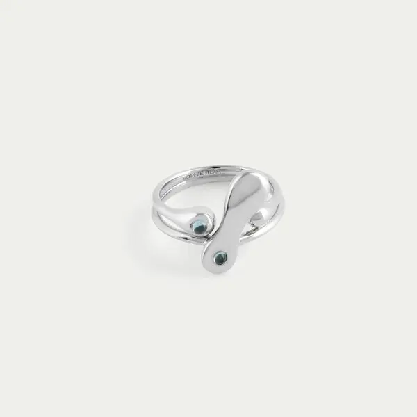 SOPHIE BLAKE Baille Ring Blue Topaz 14k White Gold