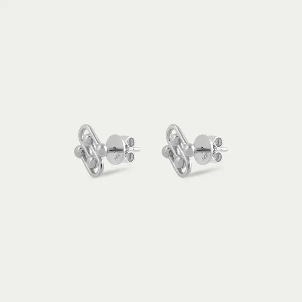 SOPHIE BLAKE Petite Damia Stud Earrings 14k White Gold - Whitegold