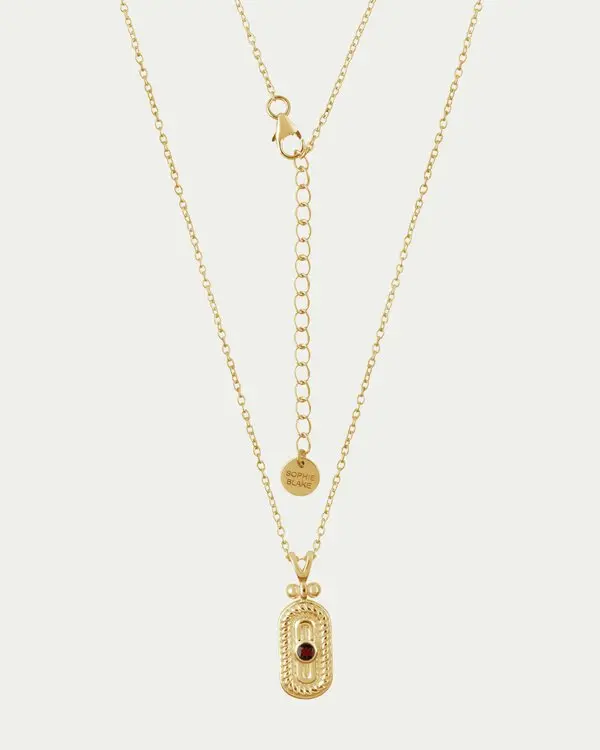 SOPHIE BLAKE Greta Garnet Pendant - Gold