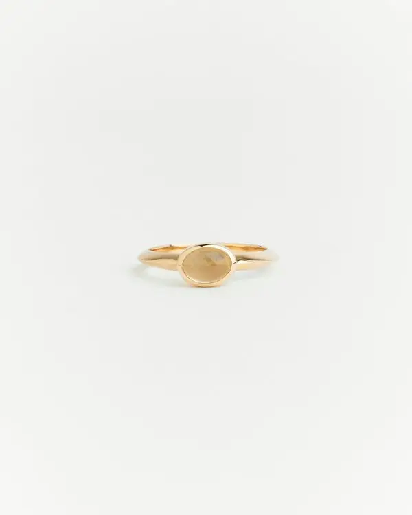 SOPHIE BLAKE Trinity Ring With Lemon Quartz - Gold