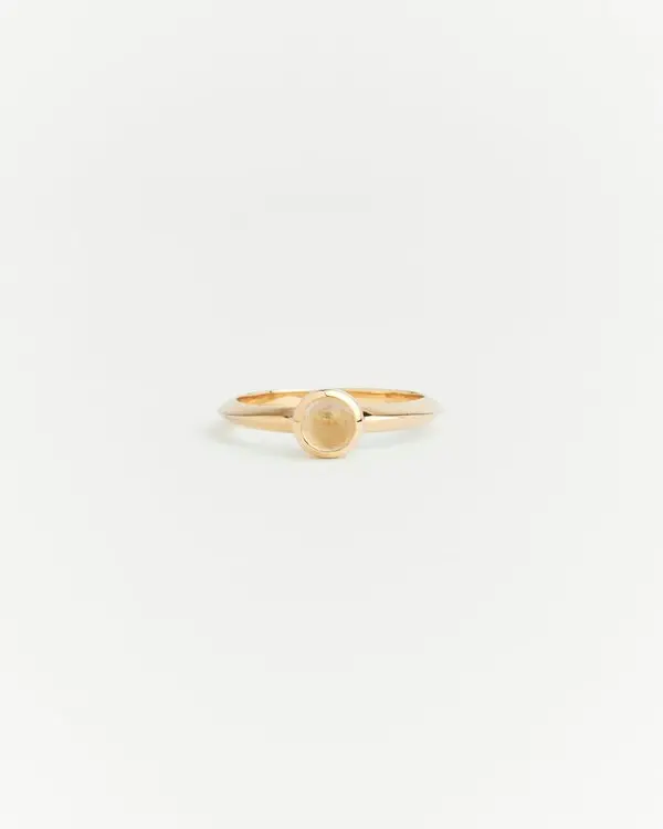 SOPHIE BLAKE Trinity Ring With Lemon Quartz - Gold