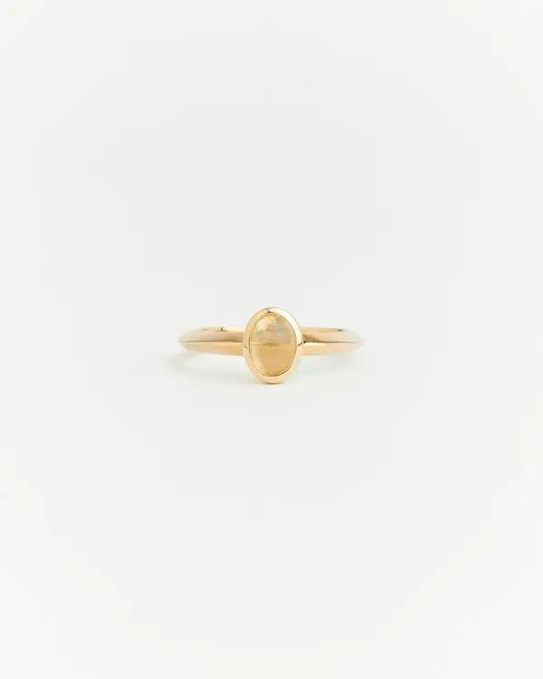 SOPHIE BLAKE Trinity Ring With Lemon Quartz - Gold
