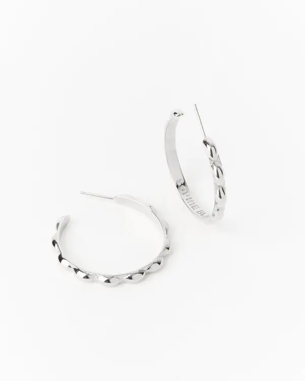 SOPHIE BLAKE Large Selena Hoop Earrings - Silver