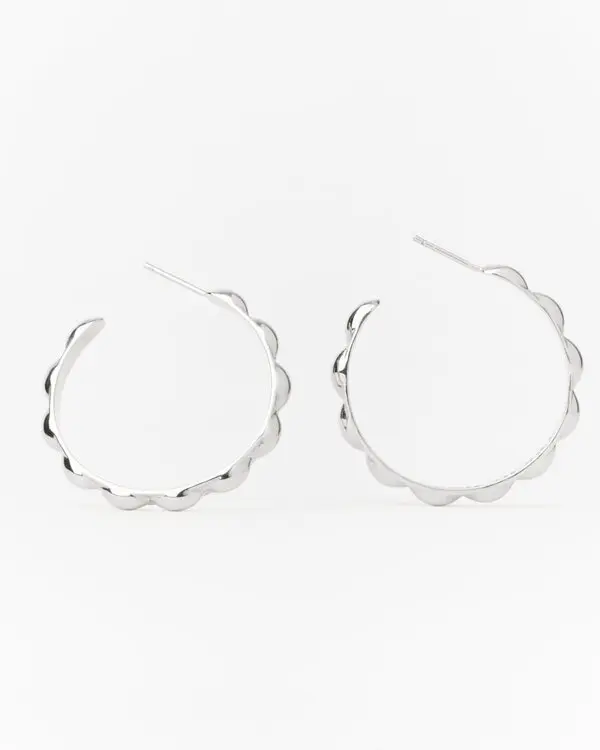 SOPHIE BLAKE Large Selena Hoop Earrings - Silver
