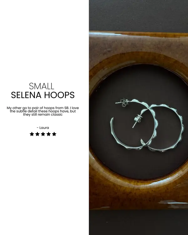 SOPHIE BLAKE Small Selena Hoop Earrings - Silver