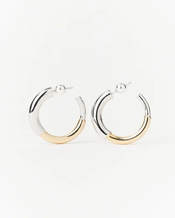 SOPHIE BLAKE Two-tone Maggie Hoop Earrings - Gold