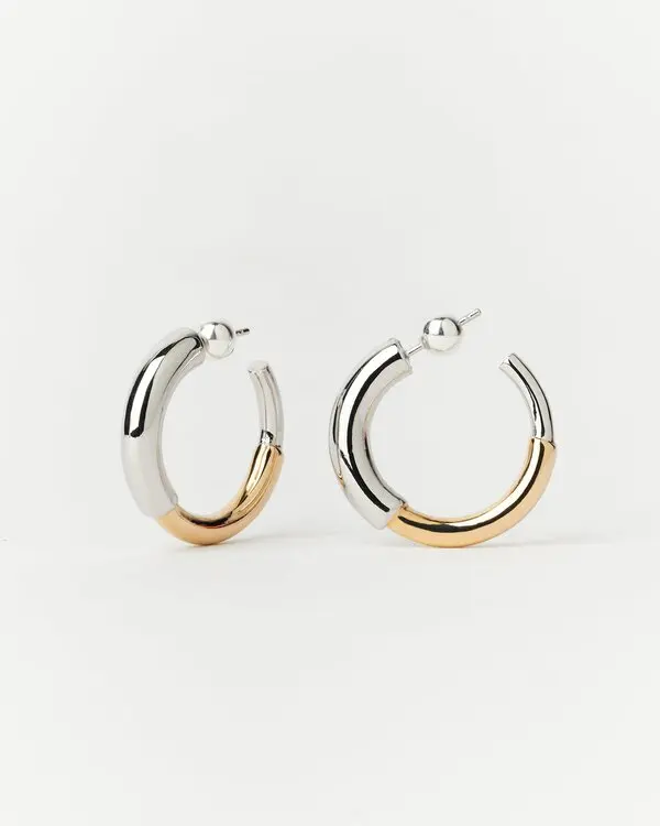 SOPHIE BLAKE Two-tone Maggie Hoop Earrings - Gold