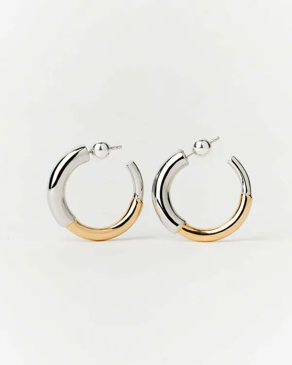 SOPHIE BLAKE Two-tone Maggie Hoop Earrings - Gold