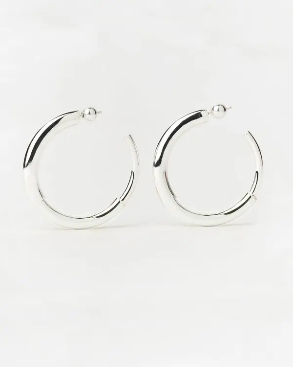 SOPHIE BLAKE Medium Maggie Hoop Earrings - Silver