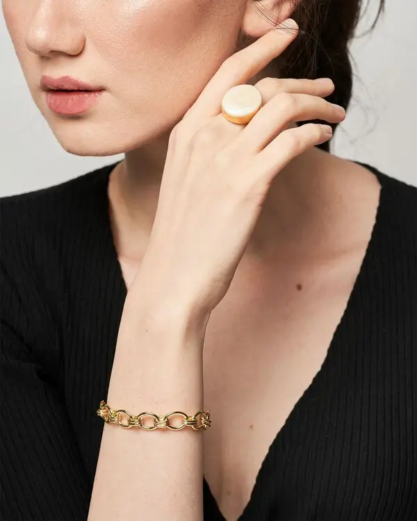 SOPHIE BLAKE Adriana Pearl Cocktail Ring - Gold