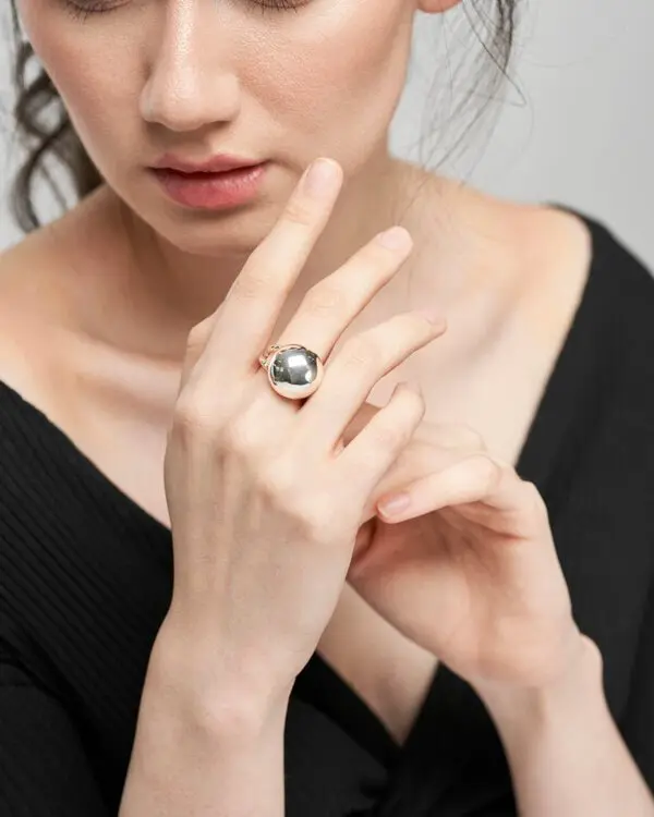 SOPHIE BLAKE Zoe Dome Ring - Silver