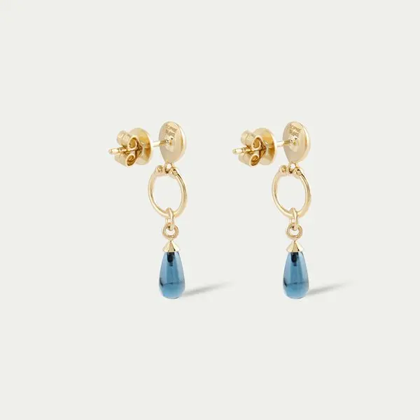 SOPHIE BLAKE Claire Blue Topaz 14k Gold Earrings