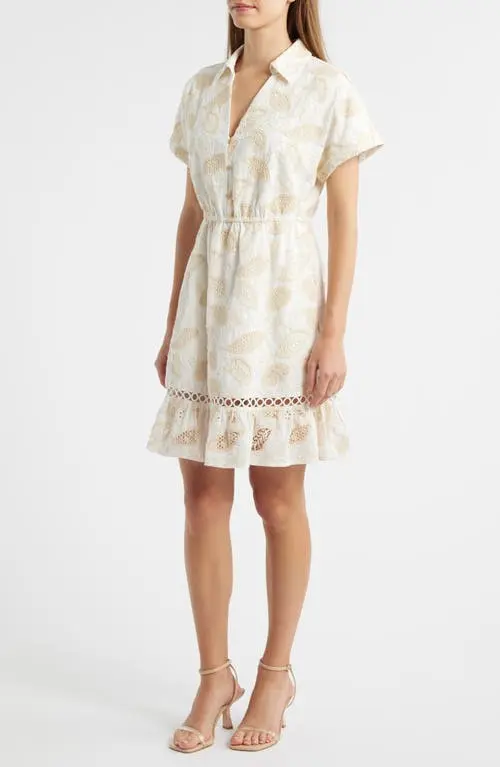 Sam Edelman Embroidered Cotton Shirt Dress