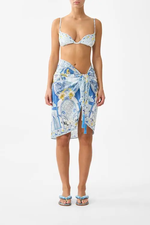 Camilla Woven Short Sarong With Tassels - De Nada Granada