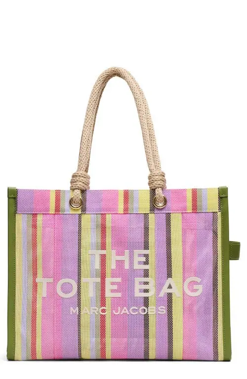Marc Jacobs The Stripe Mesh Large Tote Bag - Purple Multi