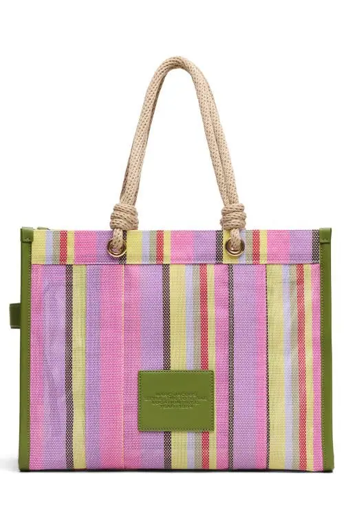 Marc Jacobs The Stripe Mesh Large Tote Bag - Purple Multi