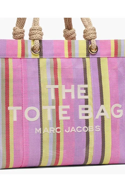 Marc Jacobs The Stripe Mesh Large Tote Bag - Purple Multi