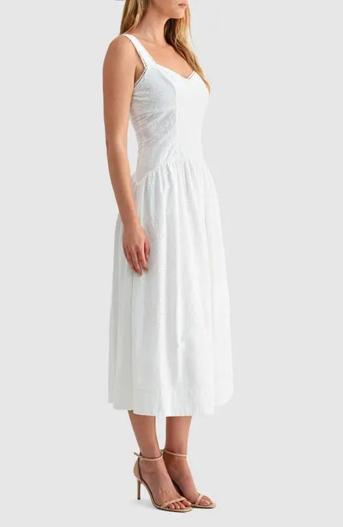 knee length dresses for ladies Donna Morgan Women's Printed Halter Neck Midi Dress - Cream/Black main image 1