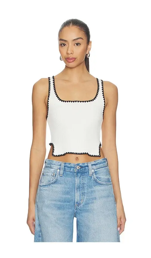 ONETEASPOON Knitted Scallop Tank Top