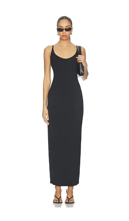 SKIMS Smooth Layers Skimpy Strap Maxi Dress - Obsidian