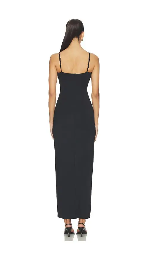 Skims Smooth Layers Skimpy Scoop Neck Dress - Obsidian