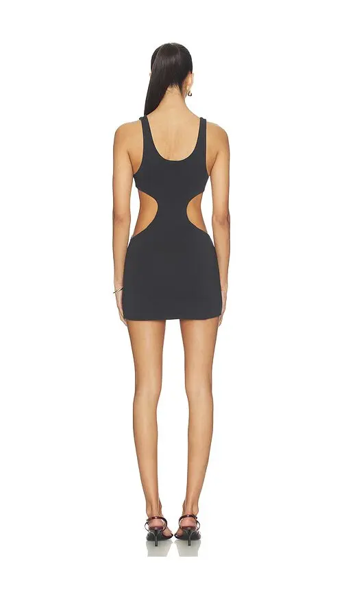 skims dress cut out SKIMS Cotton Jersey Cut-out Mini Dress in Black