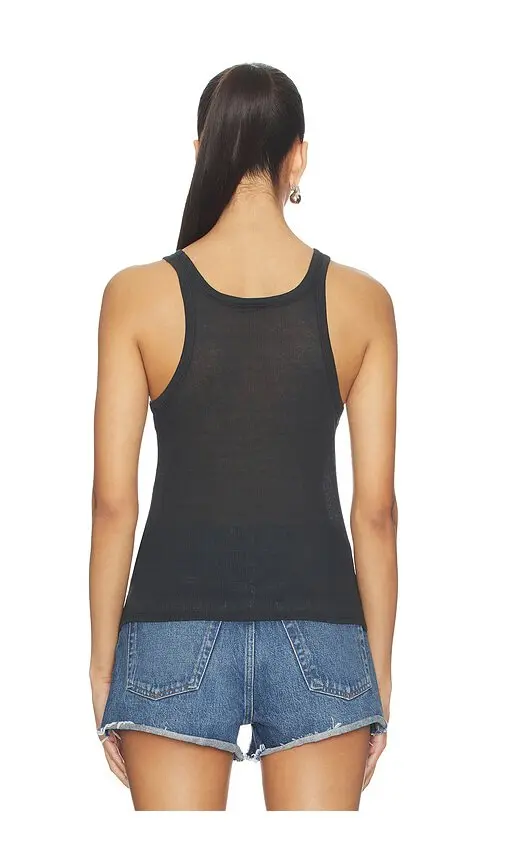 SKIMS Sheer Cotton Ribbed Tank - Soot