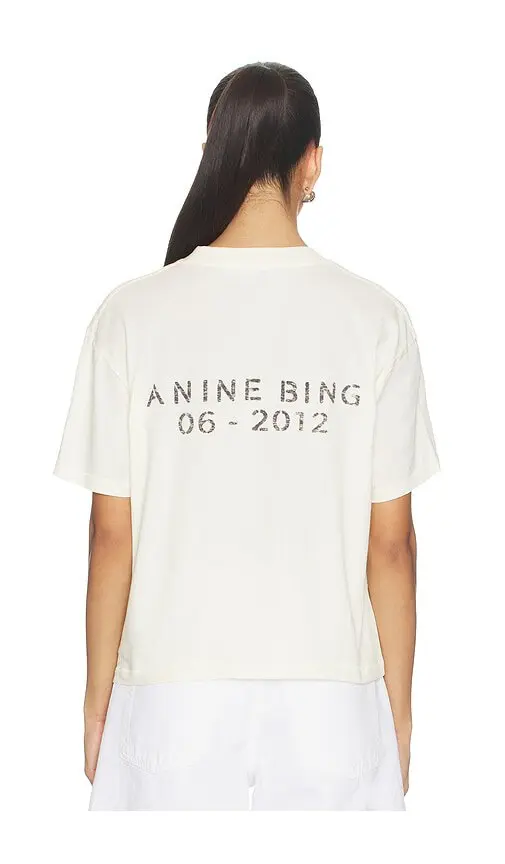 ANINE BING Walker Soft Stencil Tee - Cream