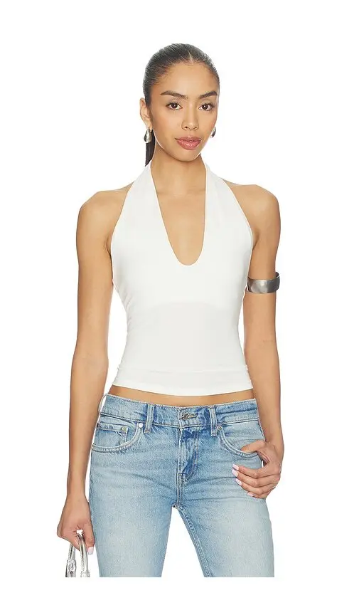 SKIMS Smooth Layers Halter Top - Egret