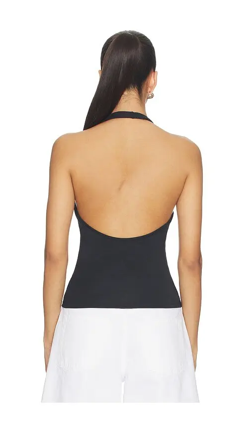 SKIMS Smooth Layers Halter Top - Obsidian