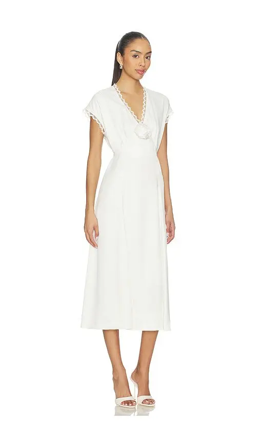 Sleeper The Genus Rosa Satin Dress - Milk
