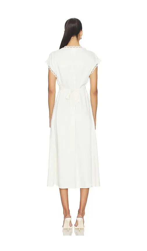 Sleeper The Genus Rosa Satin Dress - Milk